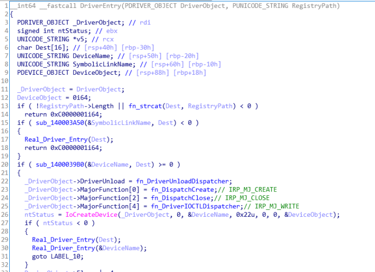 Reversing XignCode3 Driver – Part 1 – Identifying the Driver Entry Point - Niemand - Cyber Security